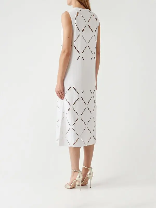 Liviana Conti Sleeveless Midi Dress - White