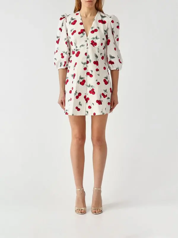 TWINSET Printed Mini Dress - White