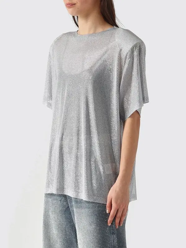 TWENTY FOURHAITCH Mesh Top With Rhinestones