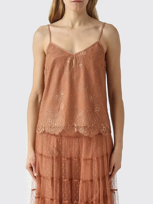 TWINSET Lace Camisole With V-neck And Strappy Design