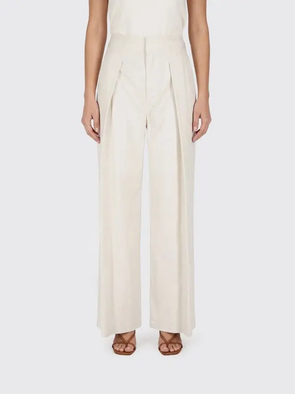 ERMANNO FIRENZE Wide Leg Trousers - Cream