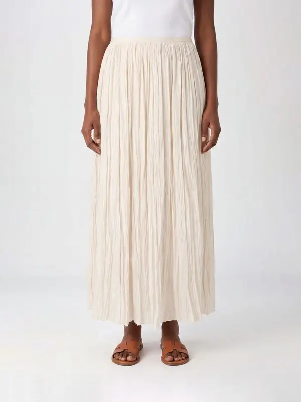 ROBERTO COLLINA Pleated Maxi Skirt - Grey
