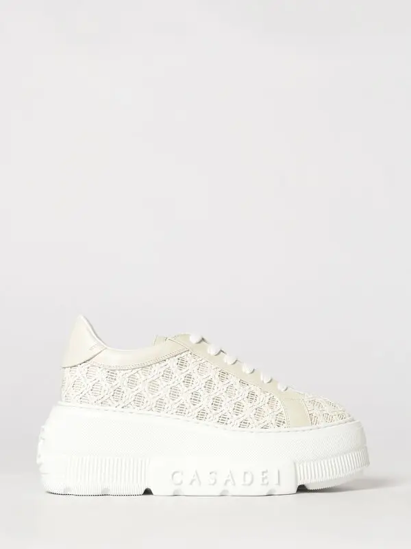 Casadei Platform Lace Up Sneakers - Beige