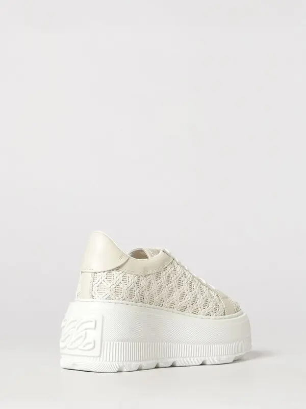 Casadei Platform Lace Up Sneakers - Beige
