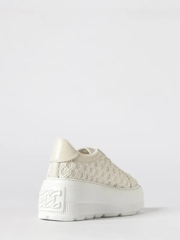 Casadei Platform Lace Up Sneakers - White