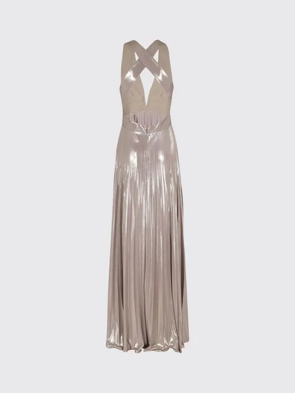 NISSA Laminated Jersey Long Dress