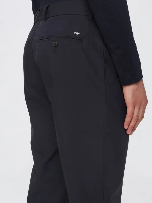 Emporio Armani Slim Fit Cotton Pants - Blue
