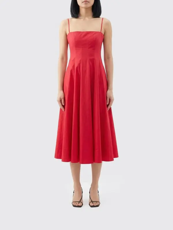 Staud Midi Dress - Cherry