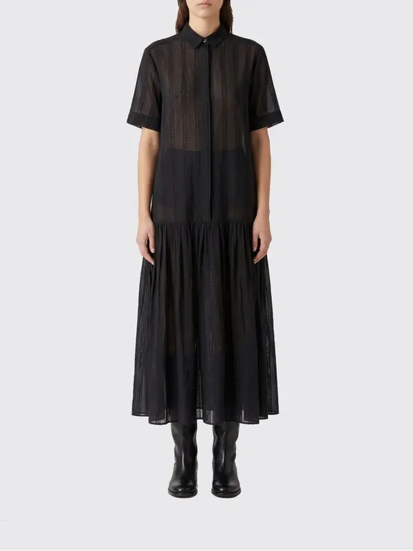 SEMICOUTURE Shirt Dress - Black