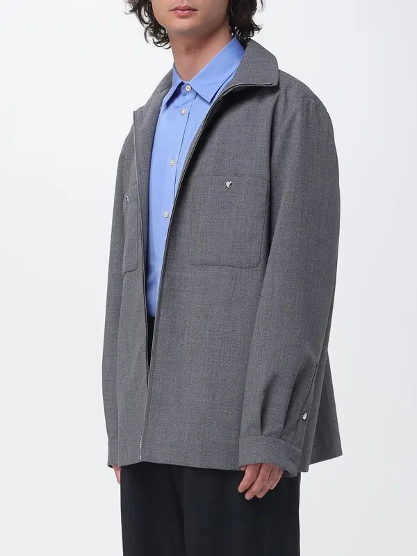 Valentino Garavani Wool Blend Jacket With High Collar And Zip Closure