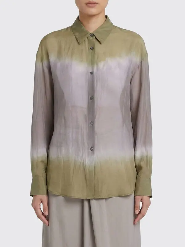 ROBERTO COLLINA Tie-dye Shirt - Mud