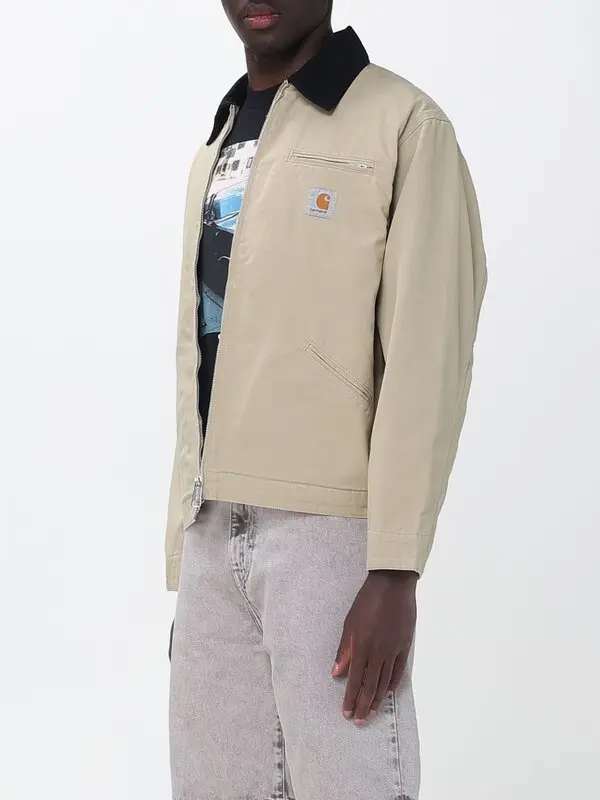 Carhartt Work In Progress Cotton Shirt Jacket With Logo - Black