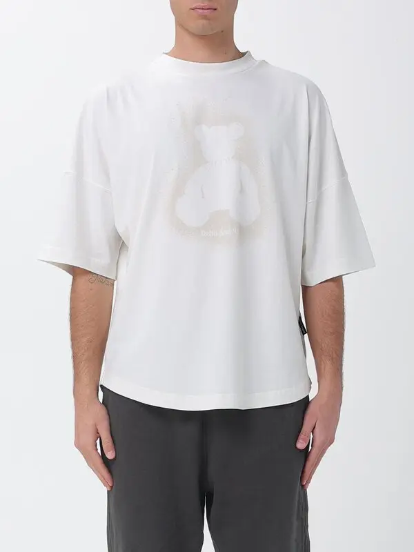 Palm Angels Cotton T-shirt With Logo - White