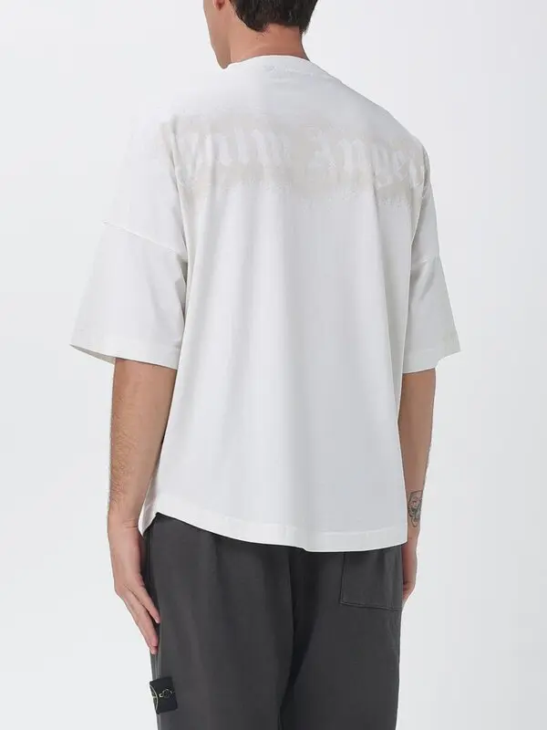 Palm Angels Cotton T-shirt With Logo - White
