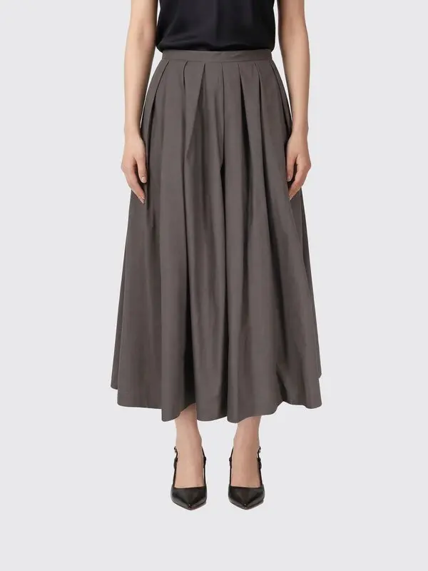 ROBERTO COLLINA Pleated Skirt - Mud