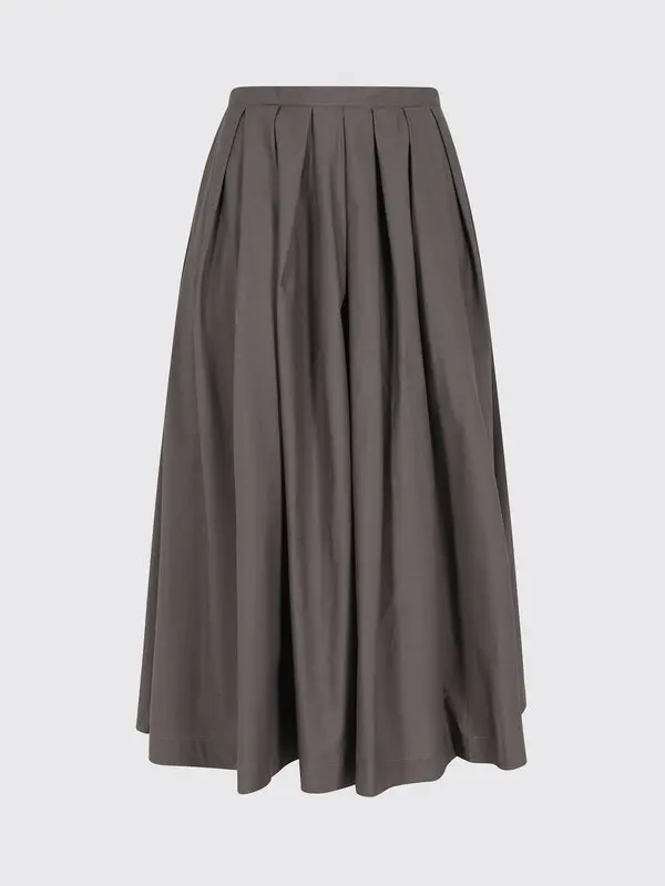 ROBERTO COLLINA Pleated Skirt - Mud
