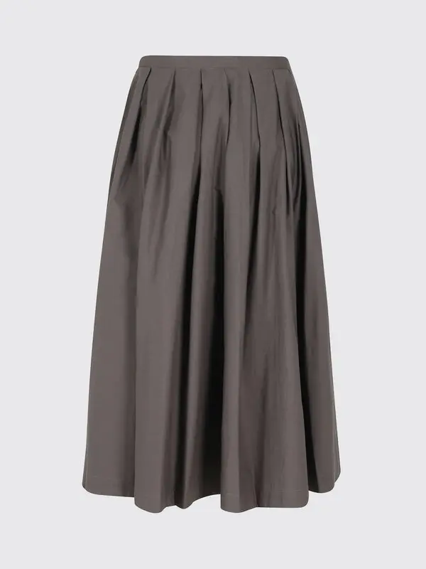 ROBERTO COLLINA Pleated Skirt - Mud