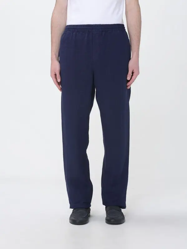 Aspesi Wide-leg Linen Trousers - Blue