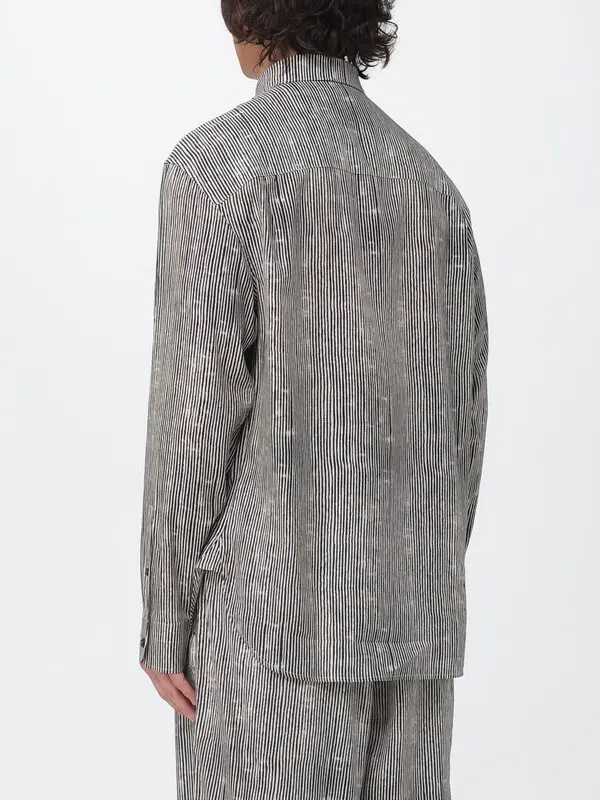 Emporio Armani Printed Lyocell Blend Casual Shirt