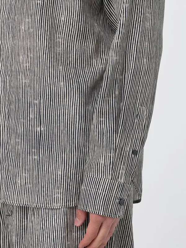 Emporio Armani Printed Lyocell Blend Casual Shirt