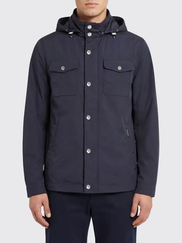 MOORER Jacket With Hood - Blue