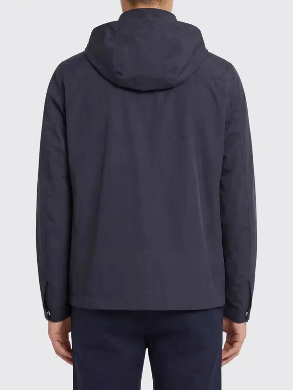 MOORER Jacket With Hood - Blue
