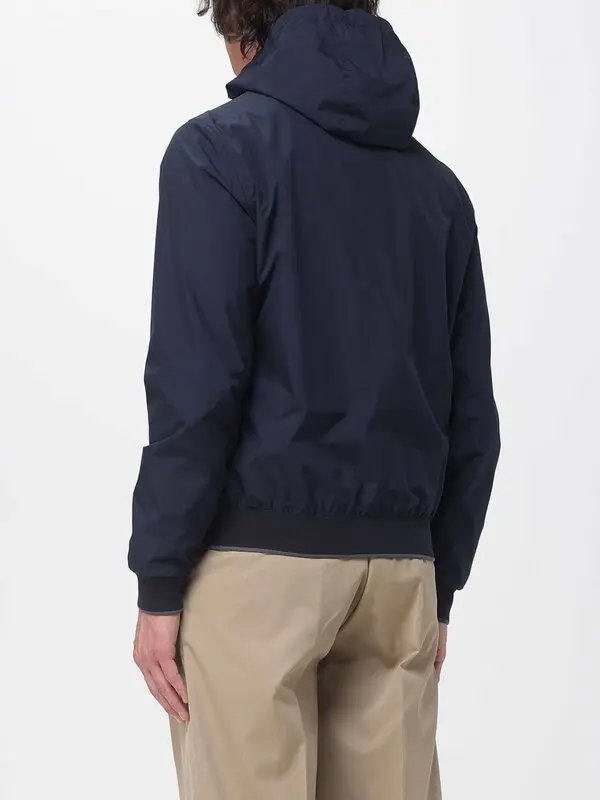 MOORER Technical Fabric Bomber Jacket - Blue