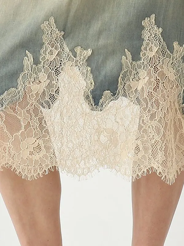 DIESEL® Midi Skirt With Lace Trim