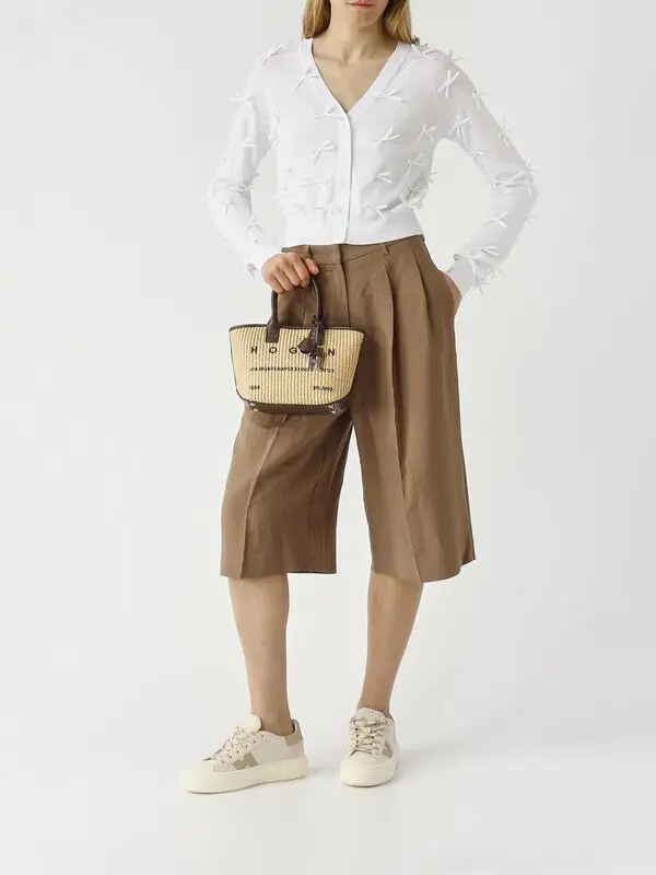 MEIMEIJ Linen Blend Bermuda Shorts