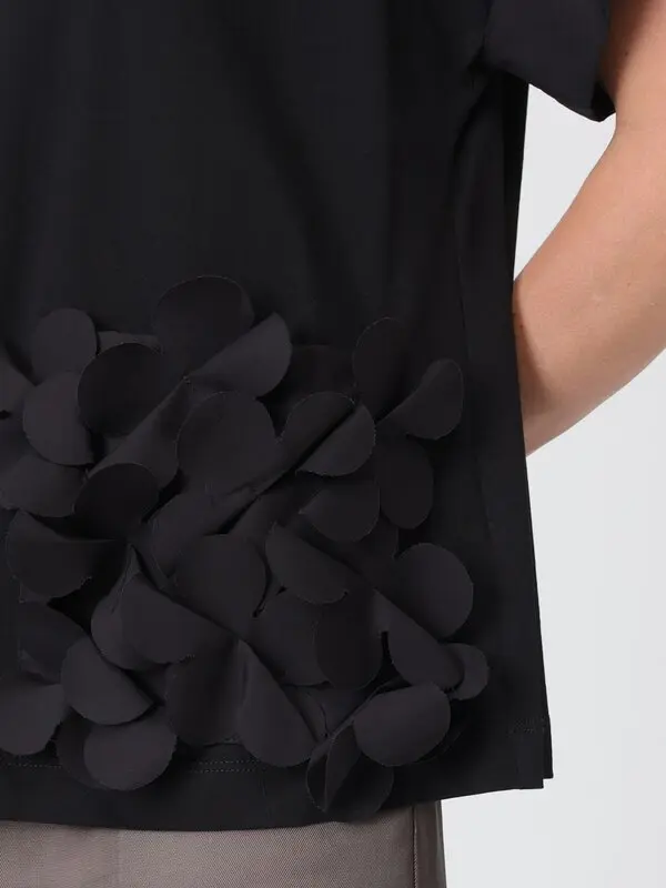 MEIMEIJ Appliqued Pocket Top - Black