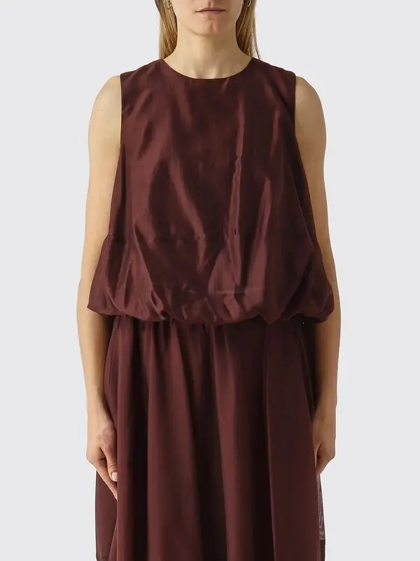 MEIMEIJ Sleeveless Lycra Blend Top - Burgundy