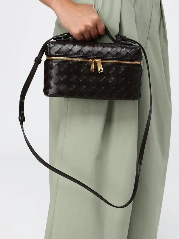 Bottega Veneta Intrecciato Calfskin Leather Mini Handbag - Brown