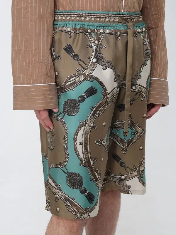 Dolce & Gabbana Printed Silk Shorts - Brown