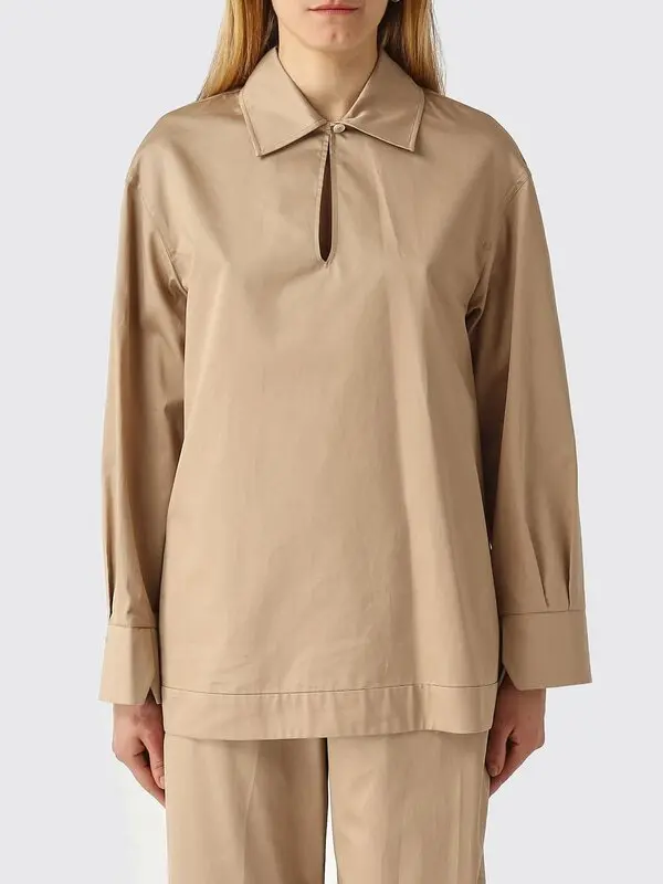 Max Mara Cotton Poplin Blouse - Camel
