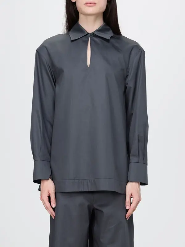Max Mara Cotton Poplin Blouse - Charcoal