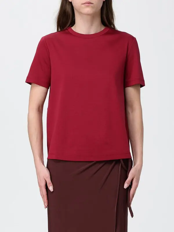 Max Mara Cotton Blend Crew Neck T-shirt - Red
