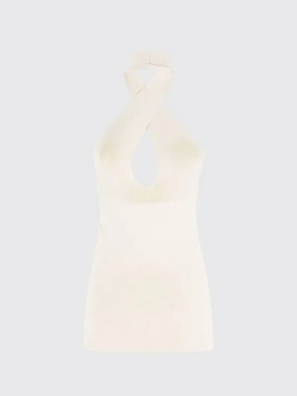 Federica Tosi Halter Neck Viscose Top - Nude