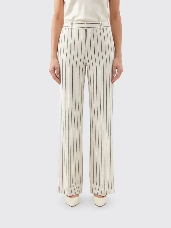 Balmain Striped Trousers - White