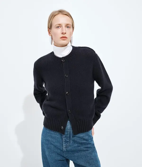 Bottega Veneta Cashmere Cardigan - Midnight Blue
