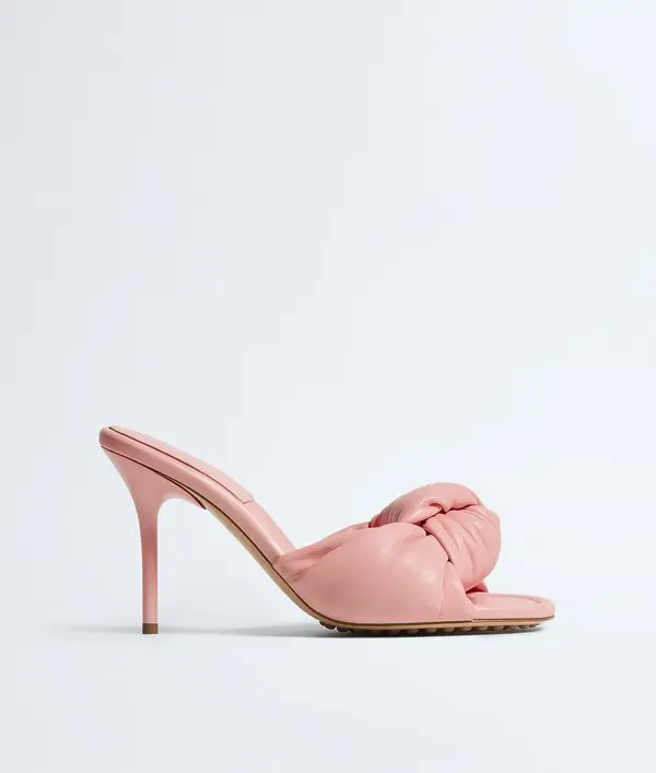 Bottega Veneta Knot Detail Leather Mule - Blush