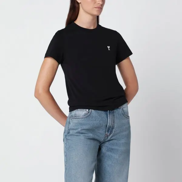 AMI Paris De Coeur T-shirt - Black