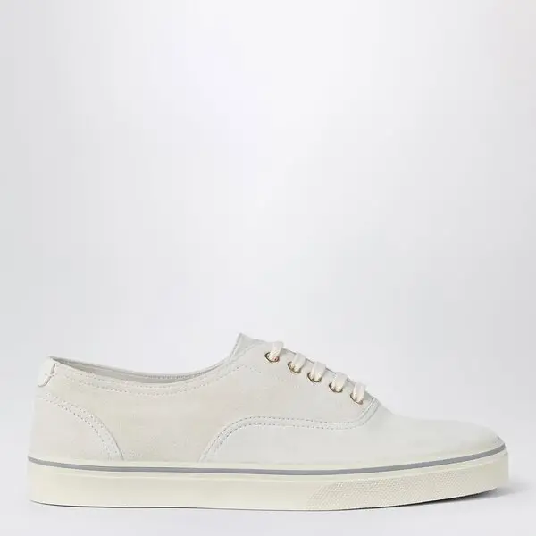 Brunello Cucinelli Suede Calfskin Sneakers - White