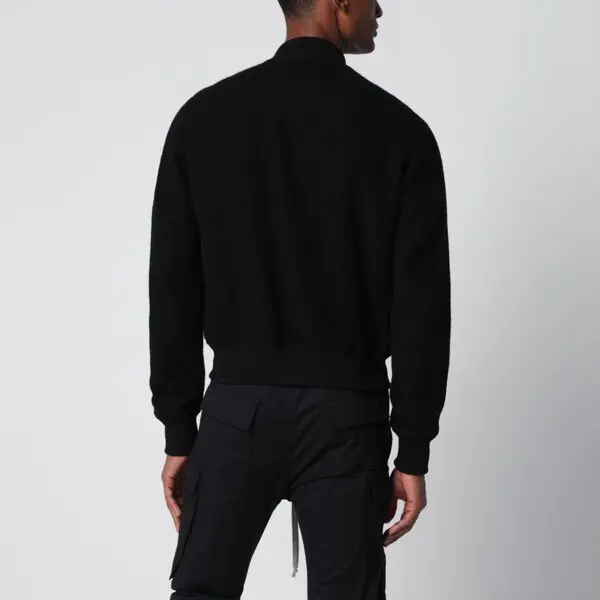 Rick Owens Virgin Wool Bomber Jacket With Zip