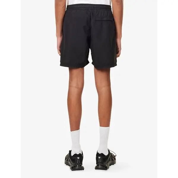 Stone Island Compass-patch Nylon Swim Shorts - Black