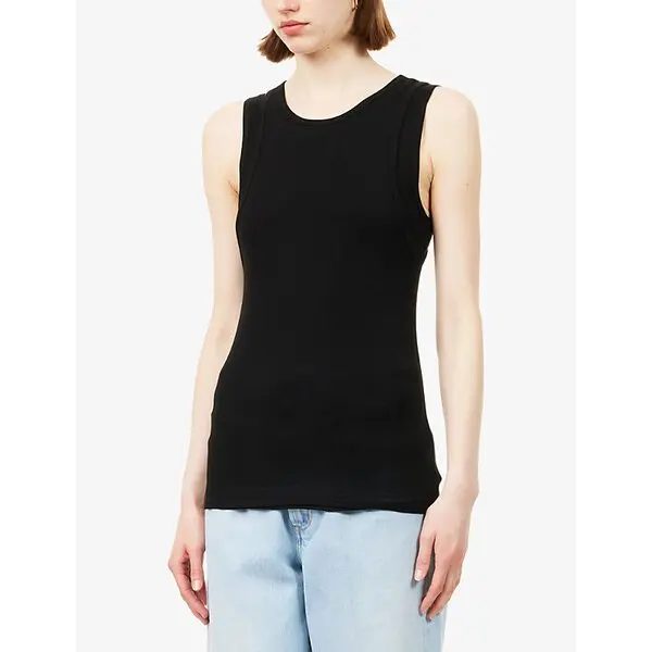 AGOLDE Finch Double-layered Jersey Tank Top - Black