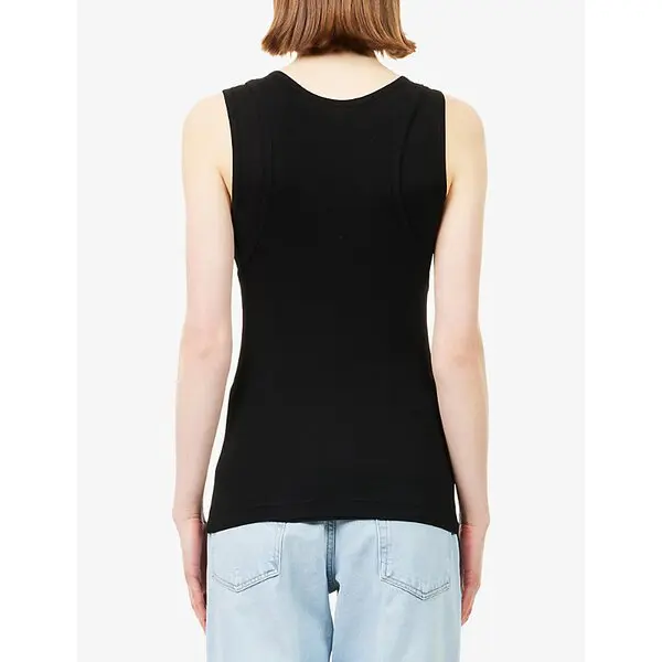 AGOLDE Finch Double-layered Jersey Tank Top - Black