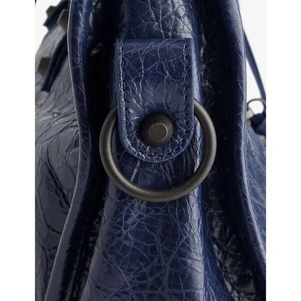 Balenciaga Le City Medium Leather Shoulder Bag - Dark Maree