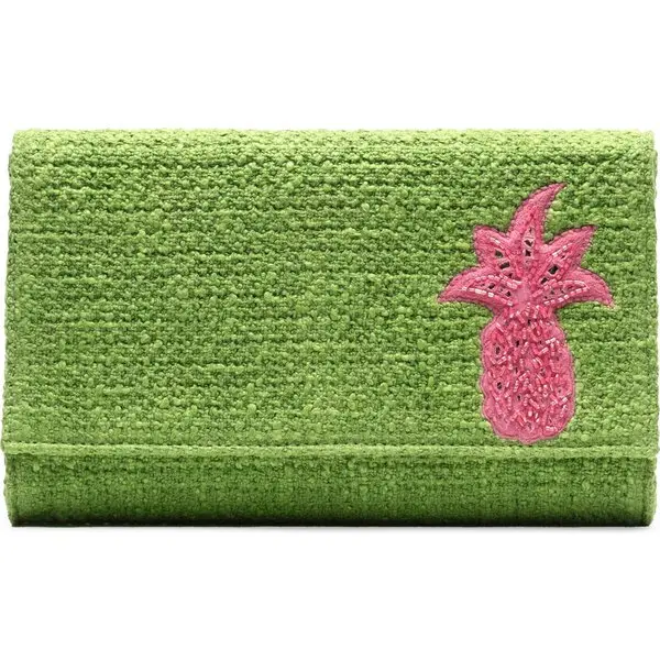 FRANCES VALENTINE Pineapple Clutch - Treetop/pink