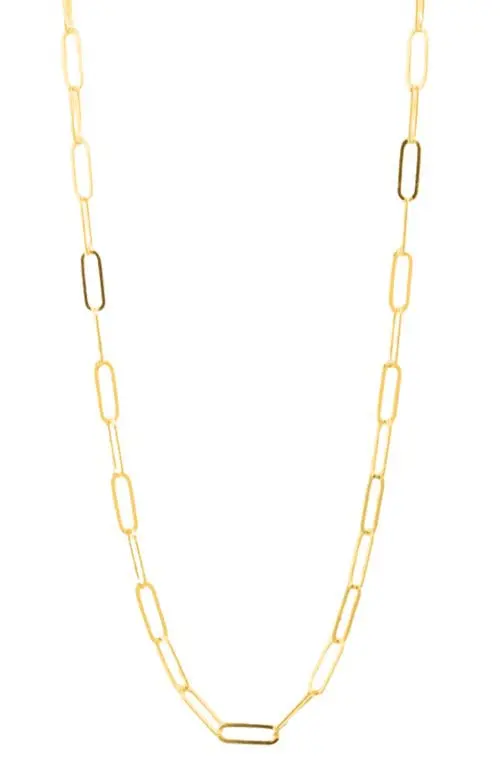 Argento Vivo Paperclip Chain Necklace - Gold