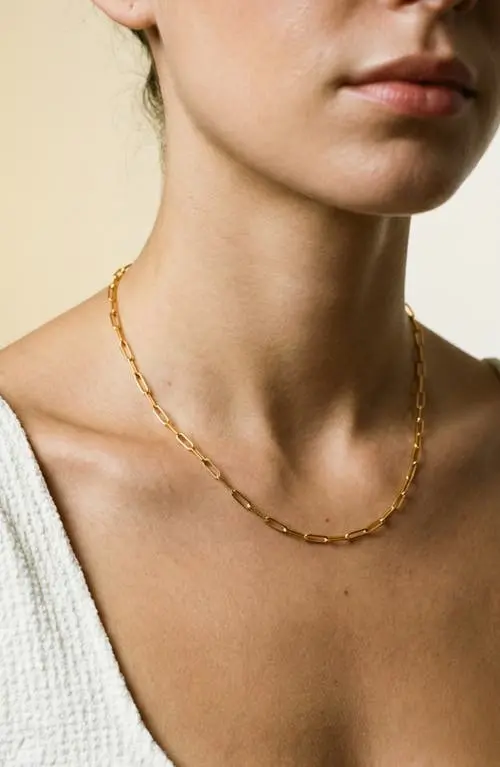 Argento Vivo Paperclip Chain Necklace - Gold